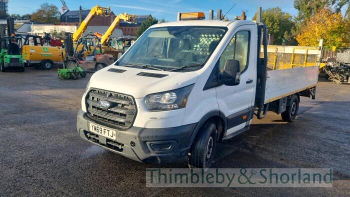Ford Transit diesel dropside lorry (2020), registration NO:YM69 FTJ ...